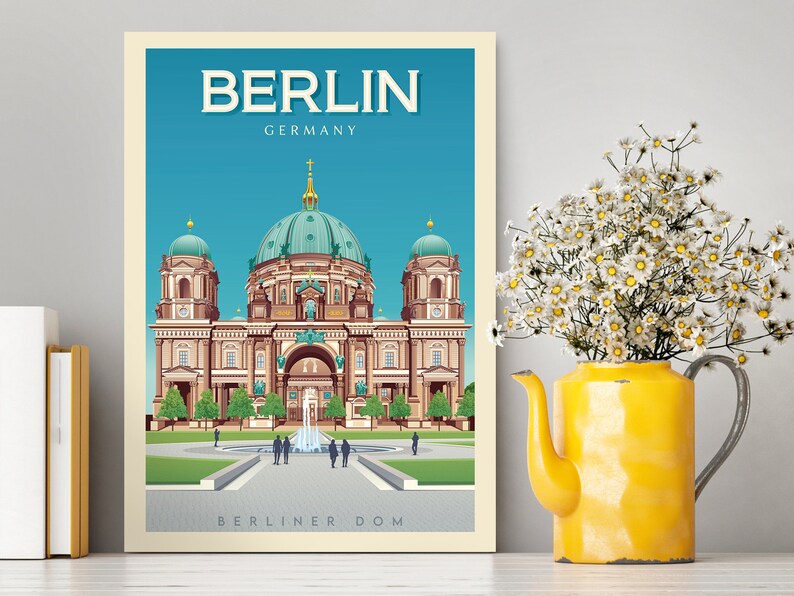 Berlin Germany Travel Print / Berlin Cathedral Poster / - Etsy