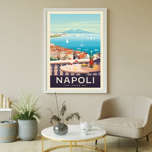 Napoli Italia Print | Naples Italy Illustration | Travel Gifts | Naples ...