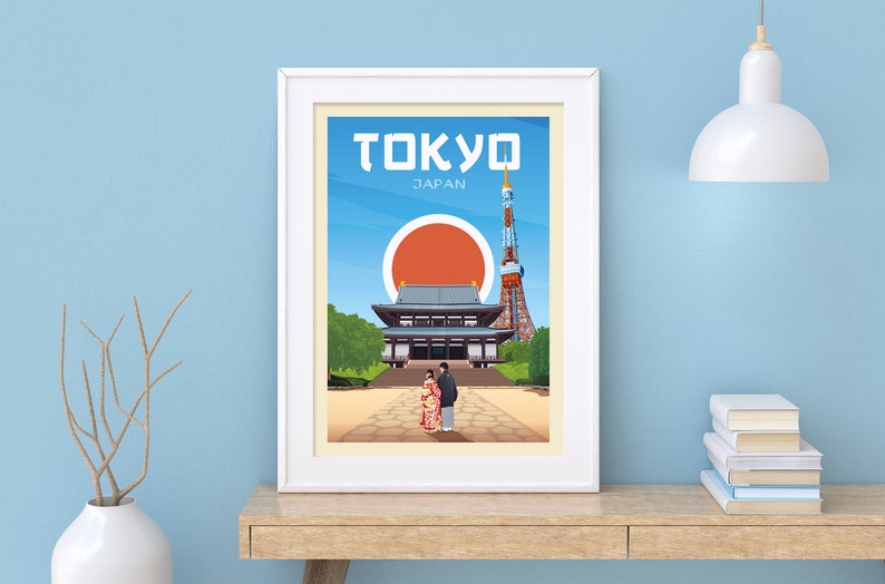 Tokyo Japan Travel Poster / Tokyo Japan Print / Tokyo | Etsy