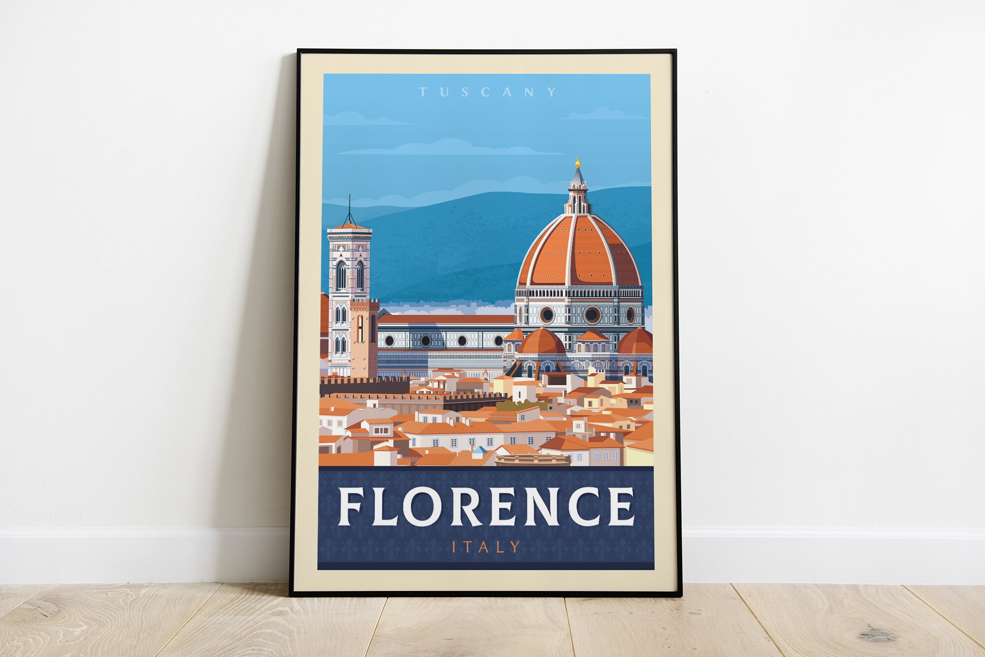 Florence Italy Tuscany Travel Poster / Firenze Città - Etsy