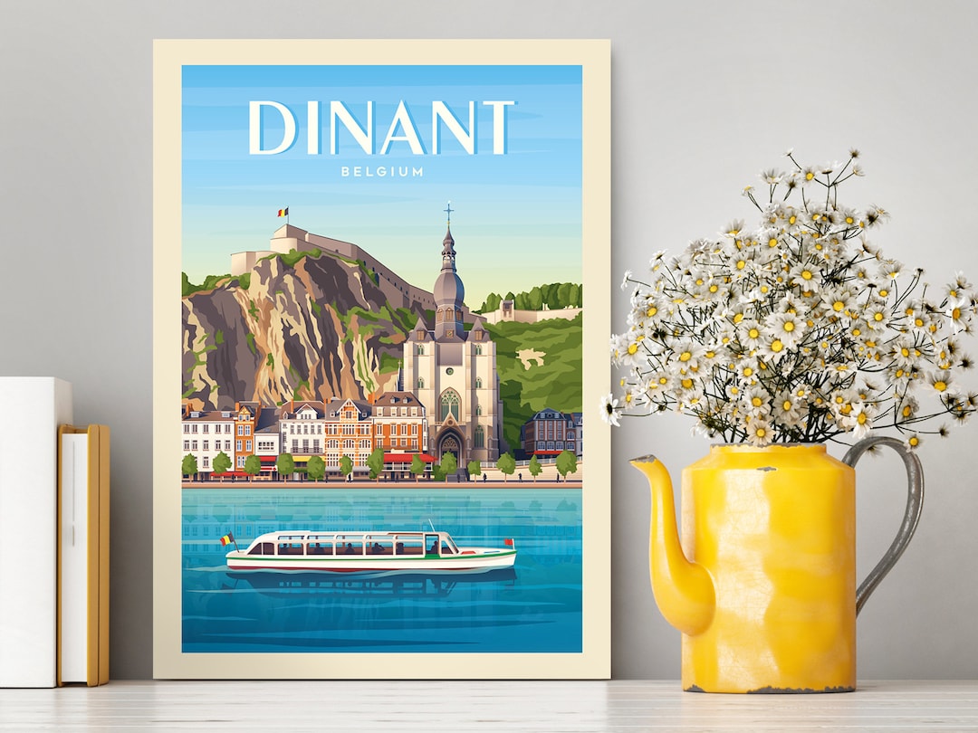 Dinan France Normandy Travel Poster / Dinan Illustration /dinan Print ...