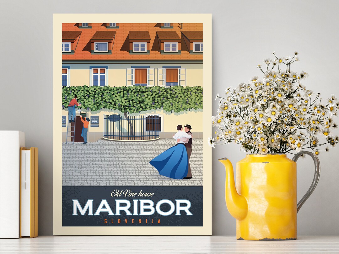 Maribor Slovenia Travel Poster / Maribor Vintage Poster / Maribor ...