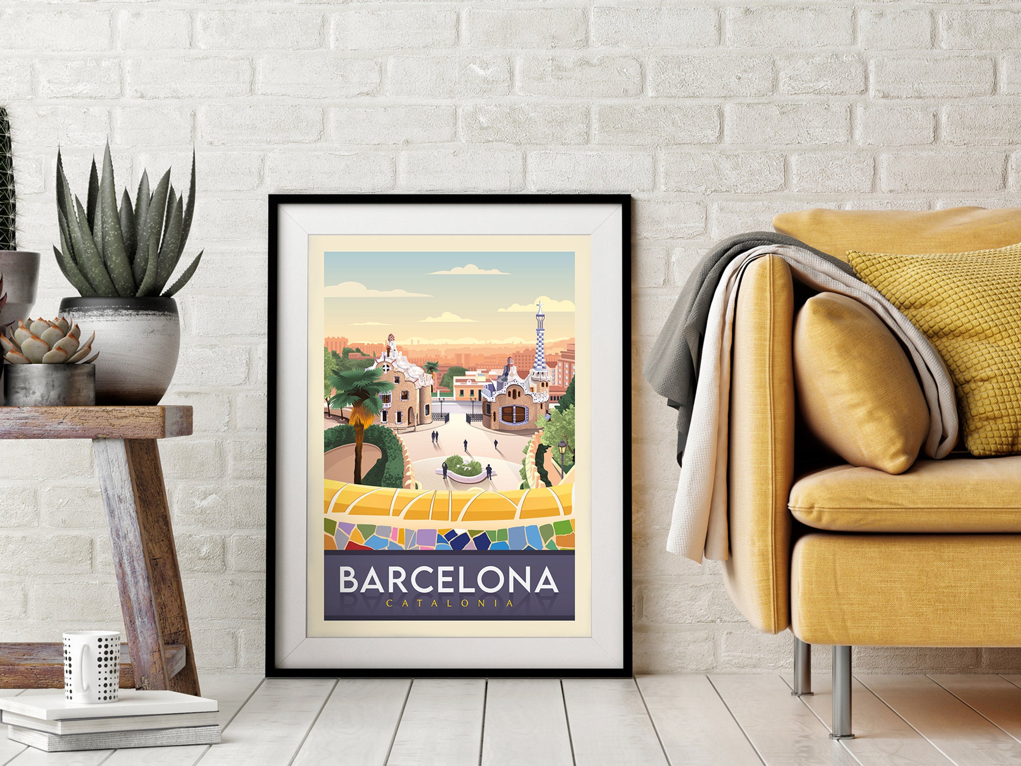 Barcelona City Print / Spain Travel Poster / Barcelona City - Etsy