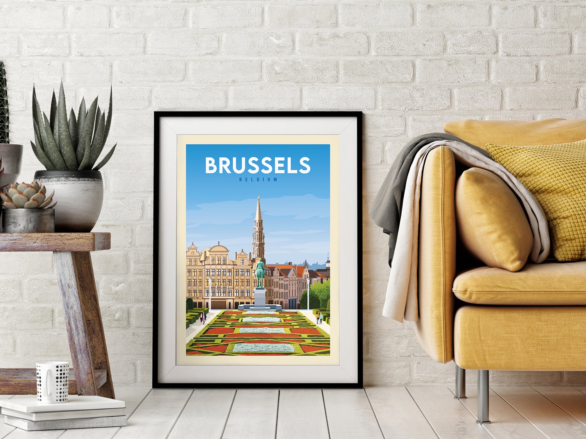 Brussels Belgium Poster / Travel Poster / Brussels Poster / - Etsy
