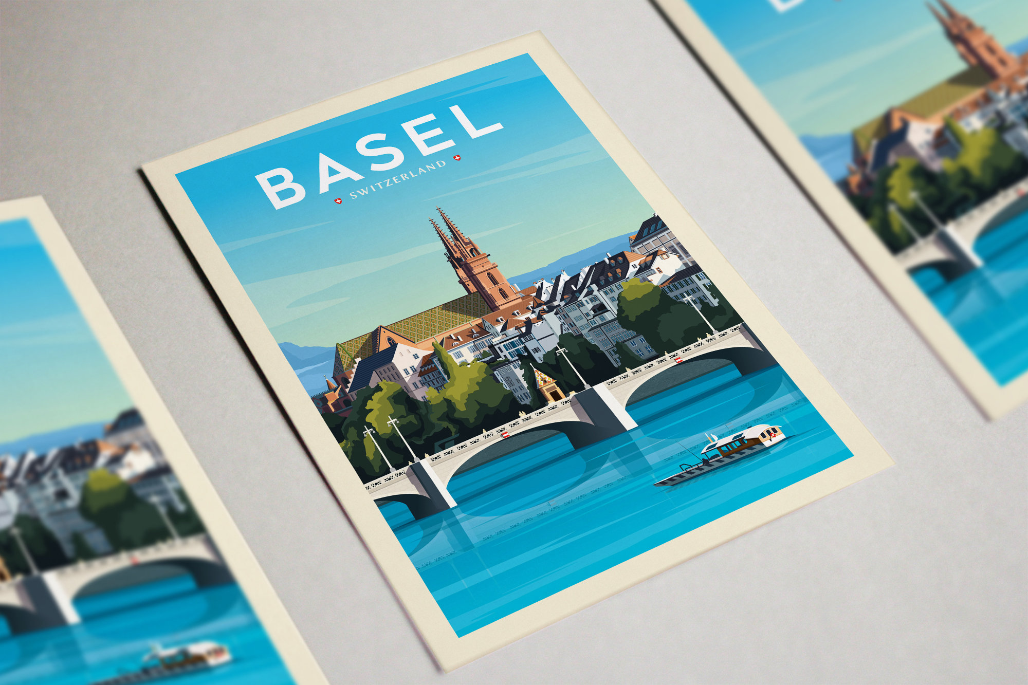 Basel Switzerland Travel Poster Print / Basel Vintage - Etsy