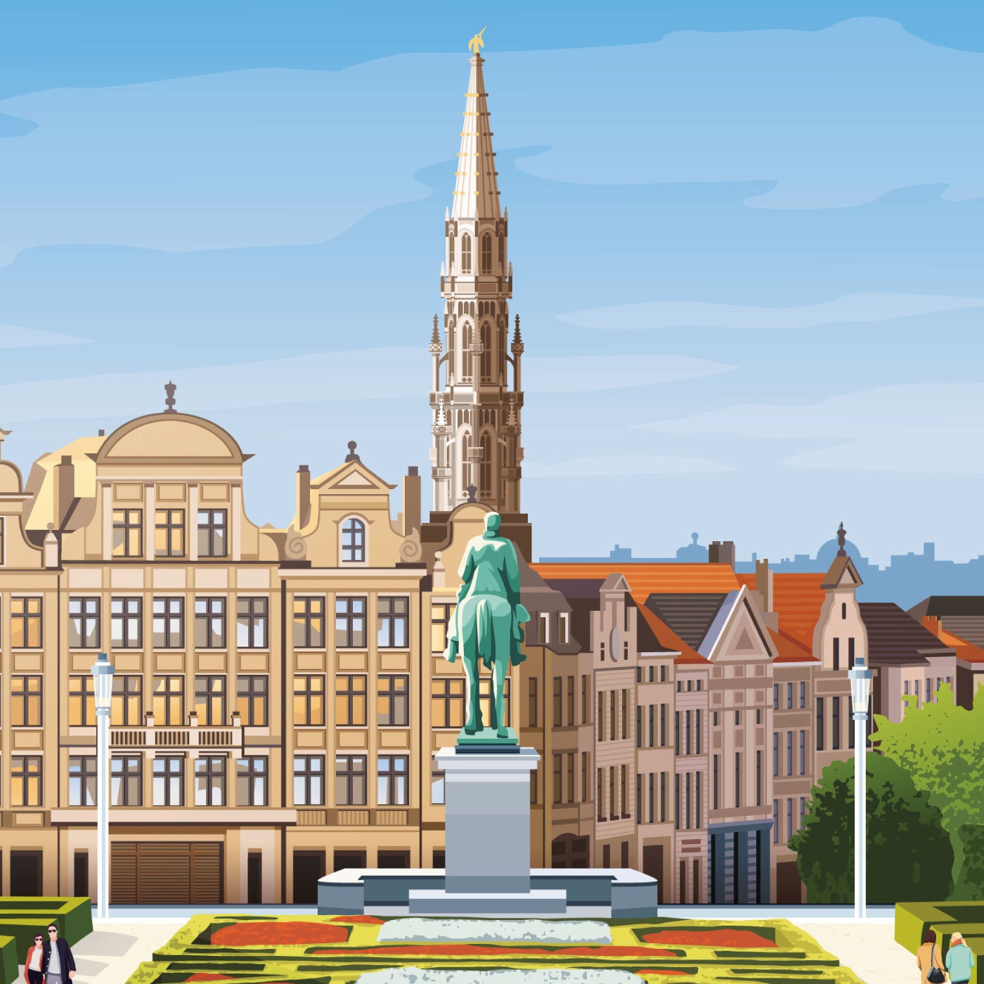 Brussels Belgium Poster / Travel Poster / Brussels Poster / - Etsy