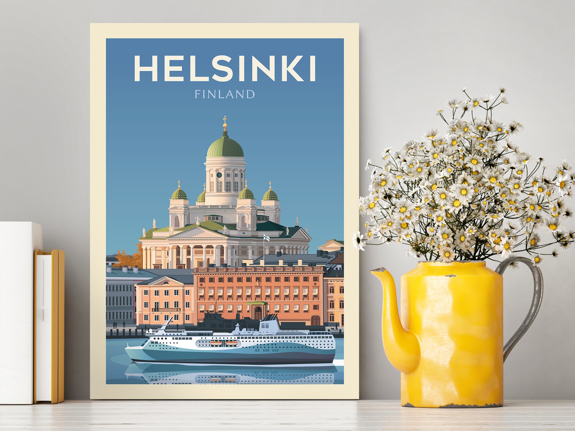 Helsinki Finland Travel Poster / Helsinki Illustration / - Etsy UK
