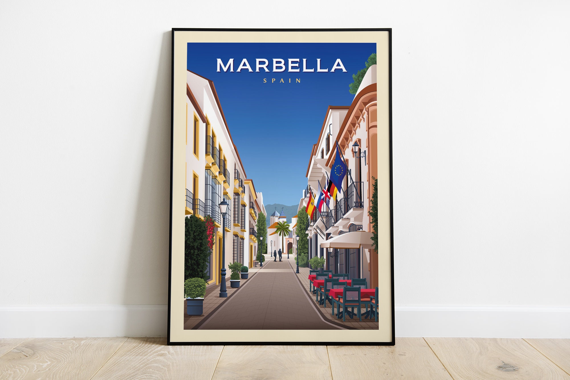 Marbella Spain Travel Poster / Marbella Illustration / Spain - Etsy México