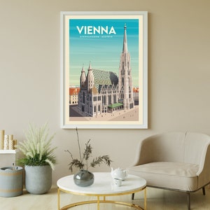Vienna Austria St. Stephen's Cathedral Travel Poster / Vienna St ...