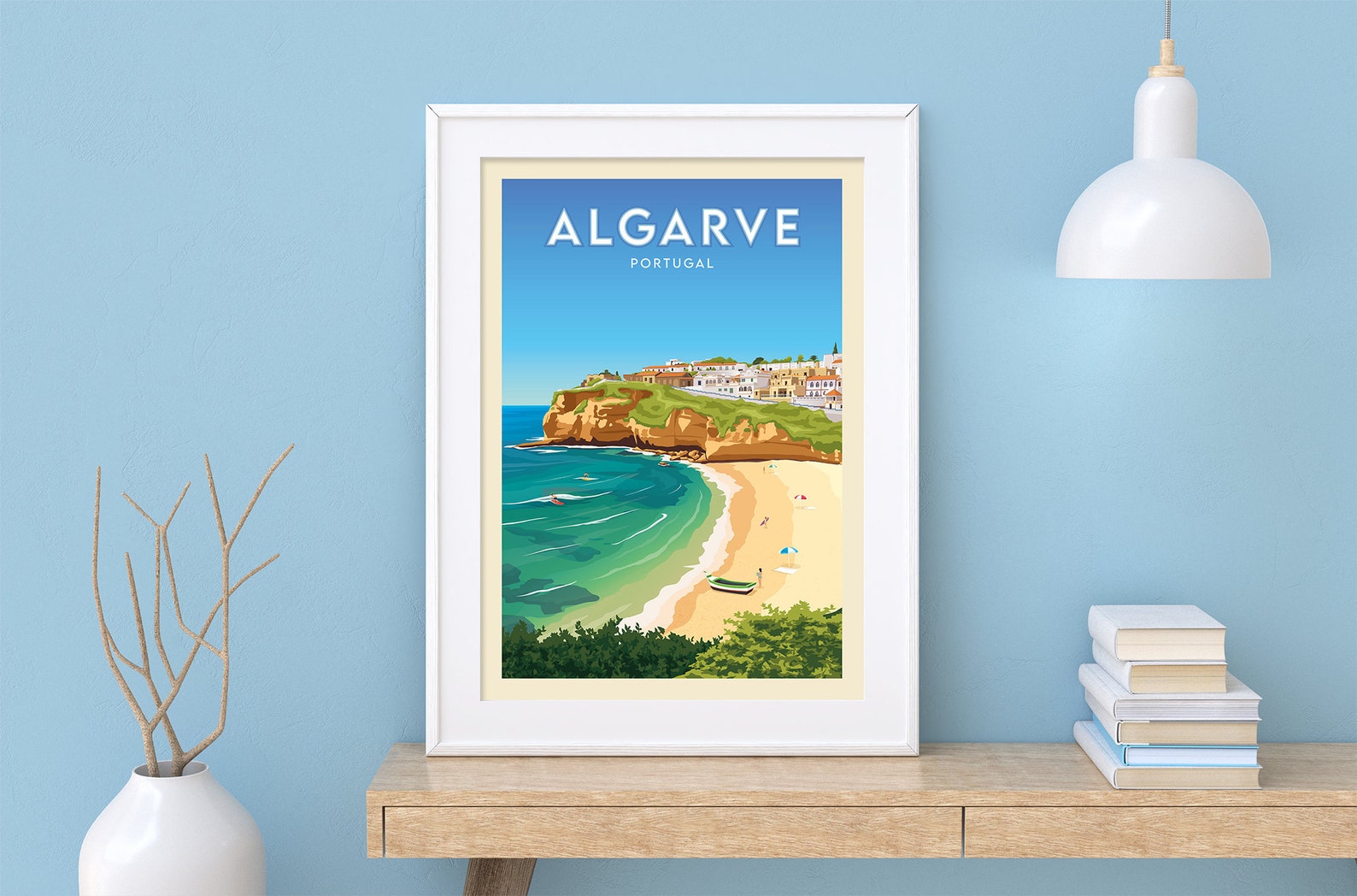 Algarve Portugal City Print / Algarve Travel Poster / Algarve - Etsy
