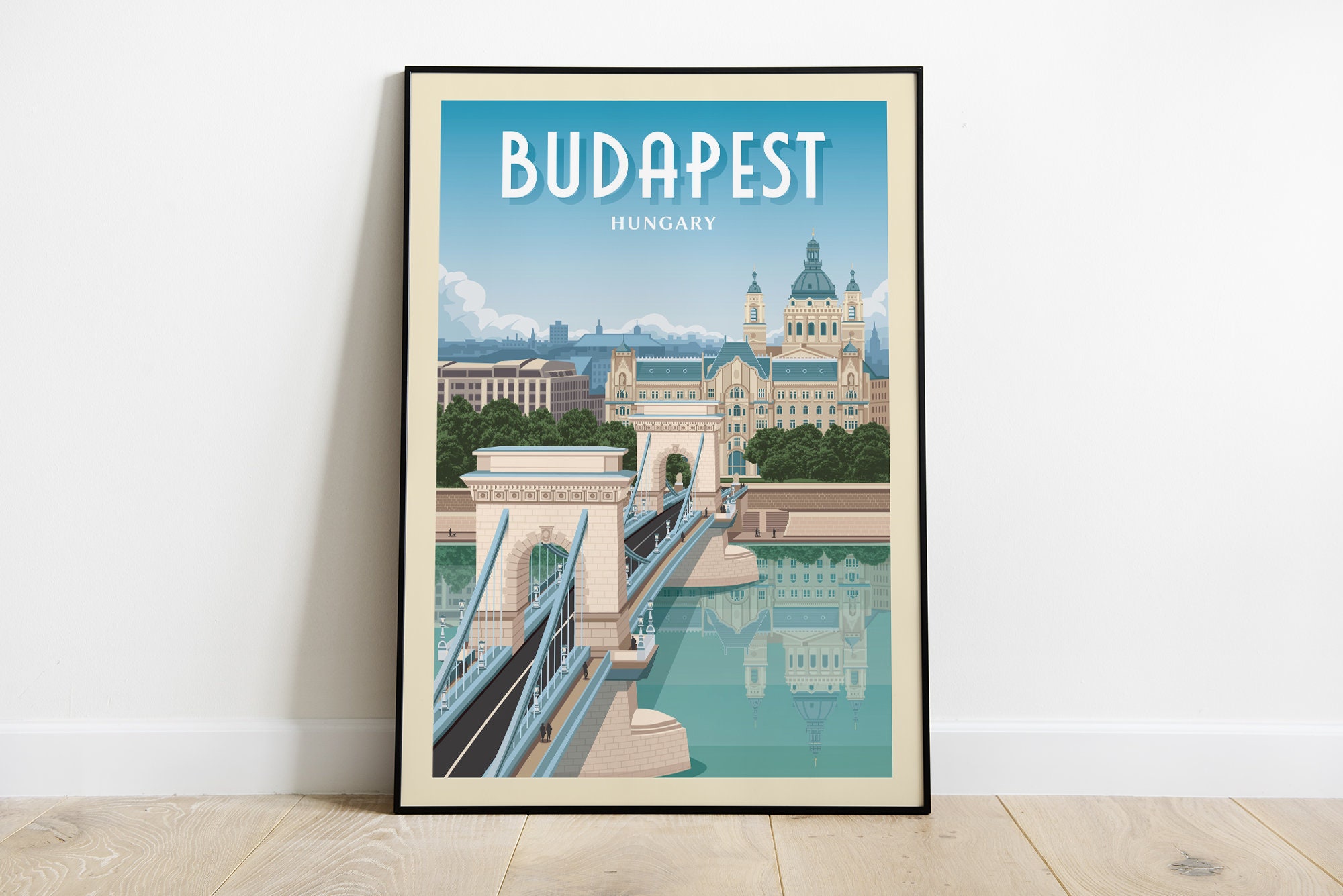 Budapest Hungary Travel Poster / Budapest Illustration / - Etsy Australia