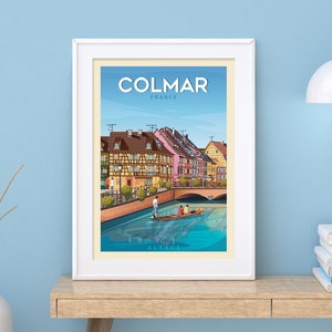 Colmar France Travel Poster / Colmar Illustration / Colmar Print ...