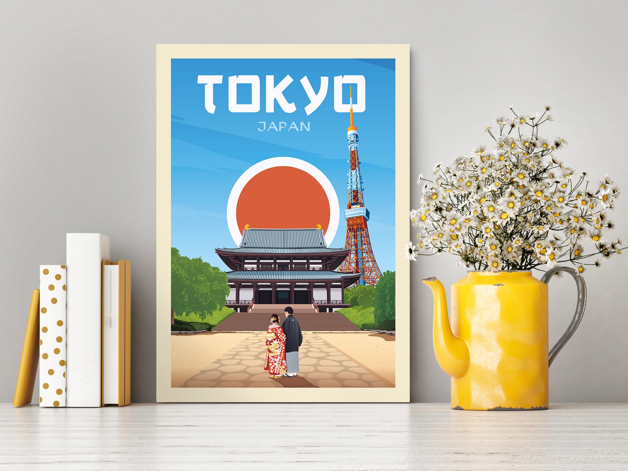 Tokyo Japan Travel Poster / Tokyo Japan Print / Tokyo - Etsy