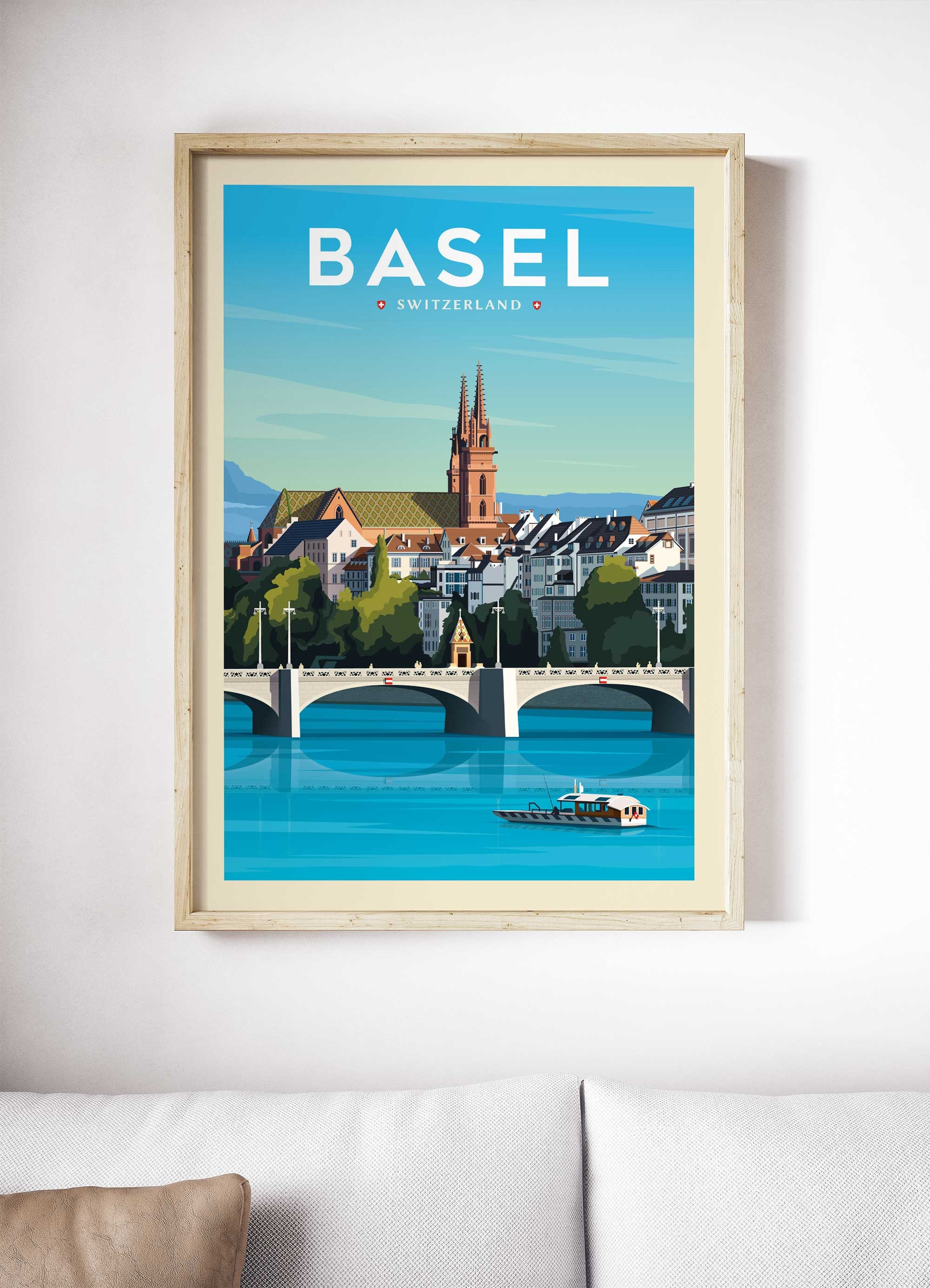Basel Switzerland Travel Poster Print / Basel Vintage - Etsy