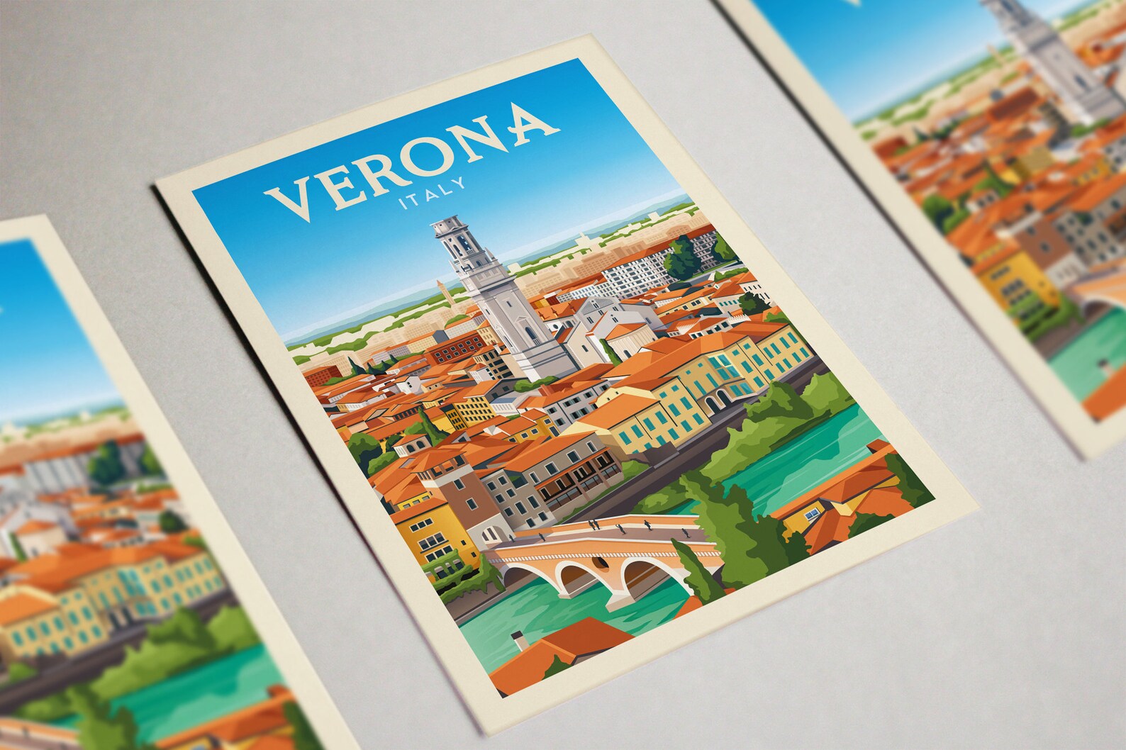 Verona Italy Travel Poster / Travel Gifts / Travel Poster / | Etsy