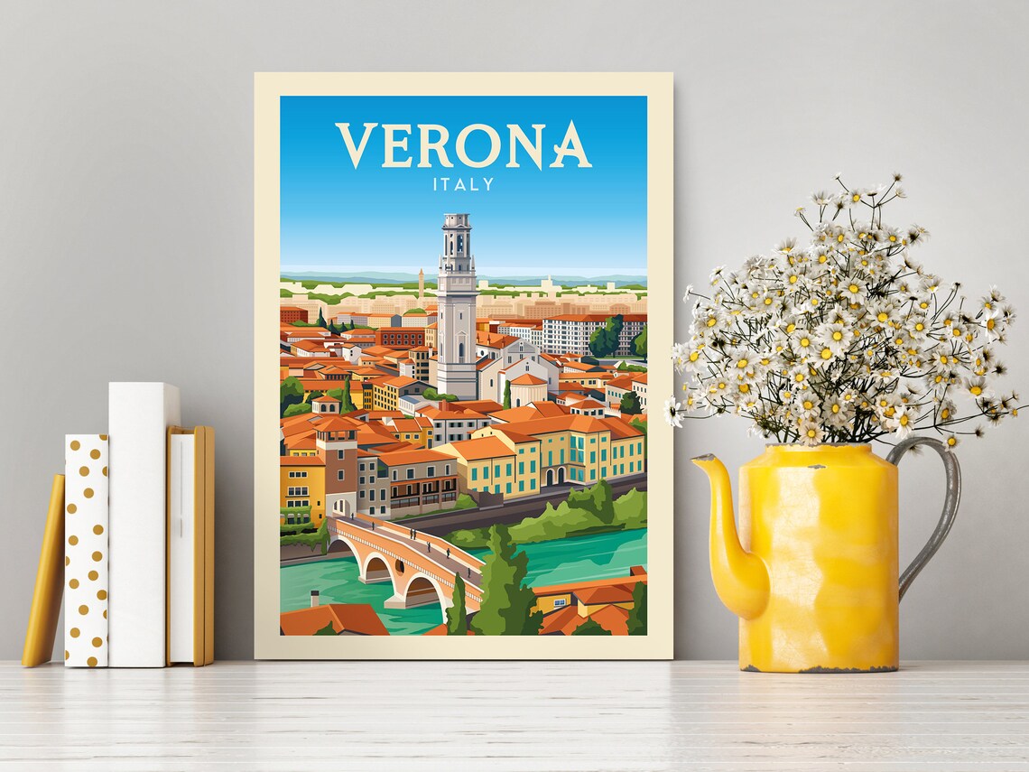 Verona Italy Travel Poster / Travel Gifts / Travel Poster / | Etsy
