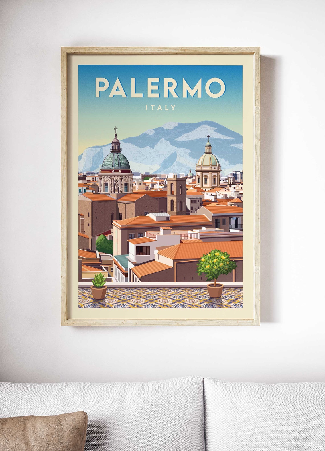 Palermo Sicily Italy Travel Poster / Palermo Italy Travel - Etsy