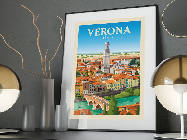 Verona Italy Travel Poster / Travel Gifts / Travel Poster / | Etsy