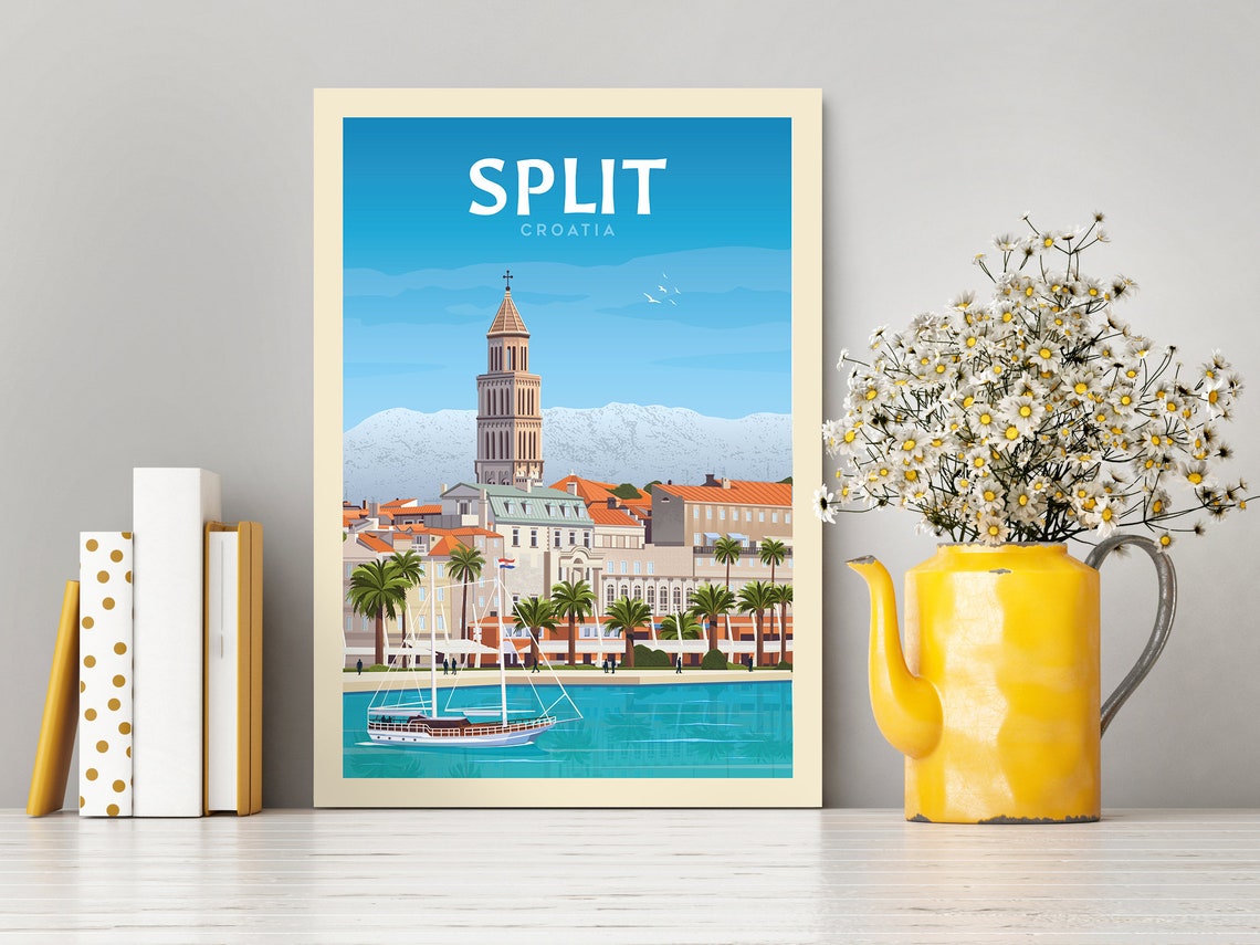 Split Croatia Travel Poster / Split Illustration / Split Print - Etsy