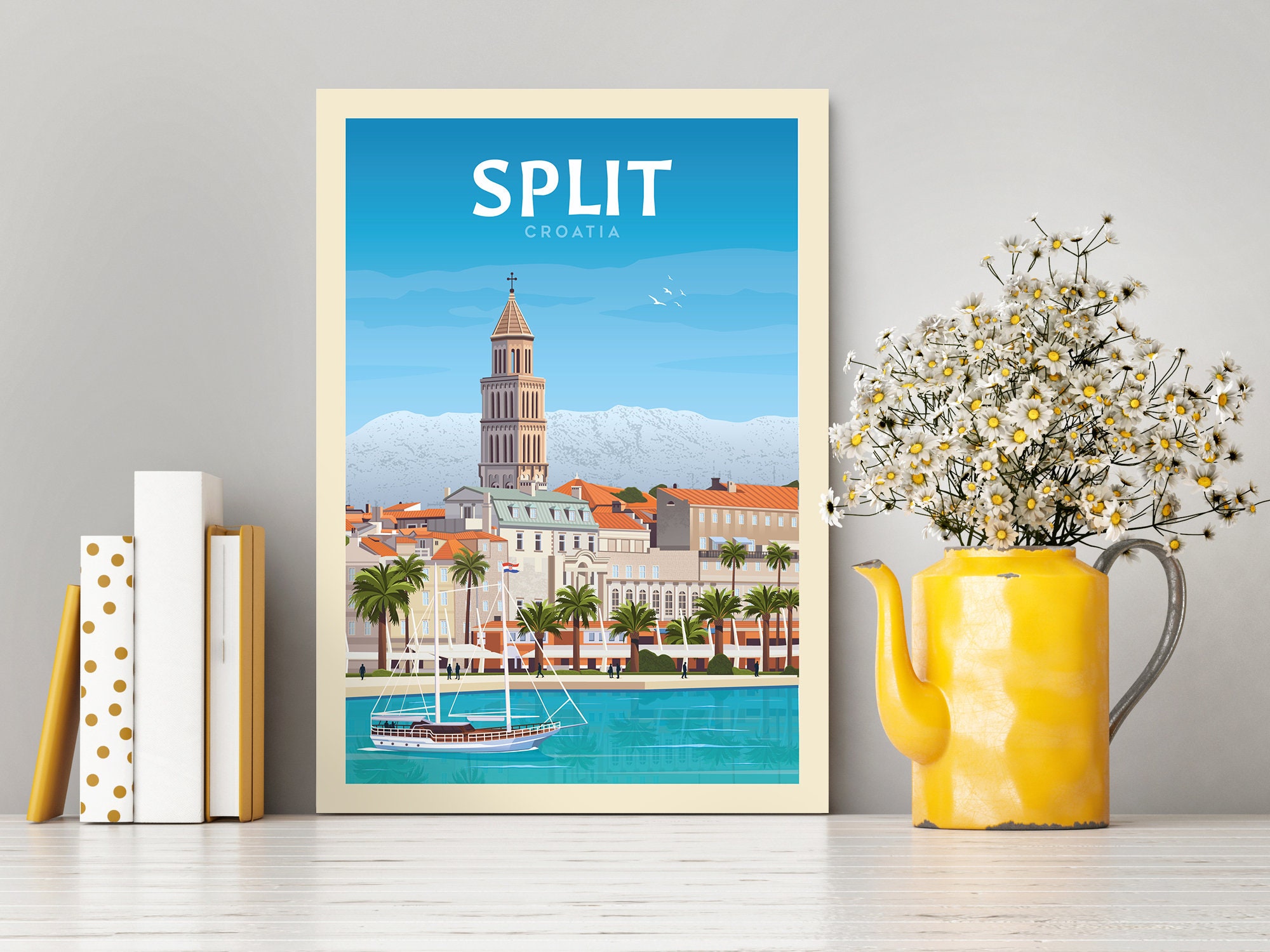 Split Croatia Travel Poster / Split Illustration / Split Print - Etsy