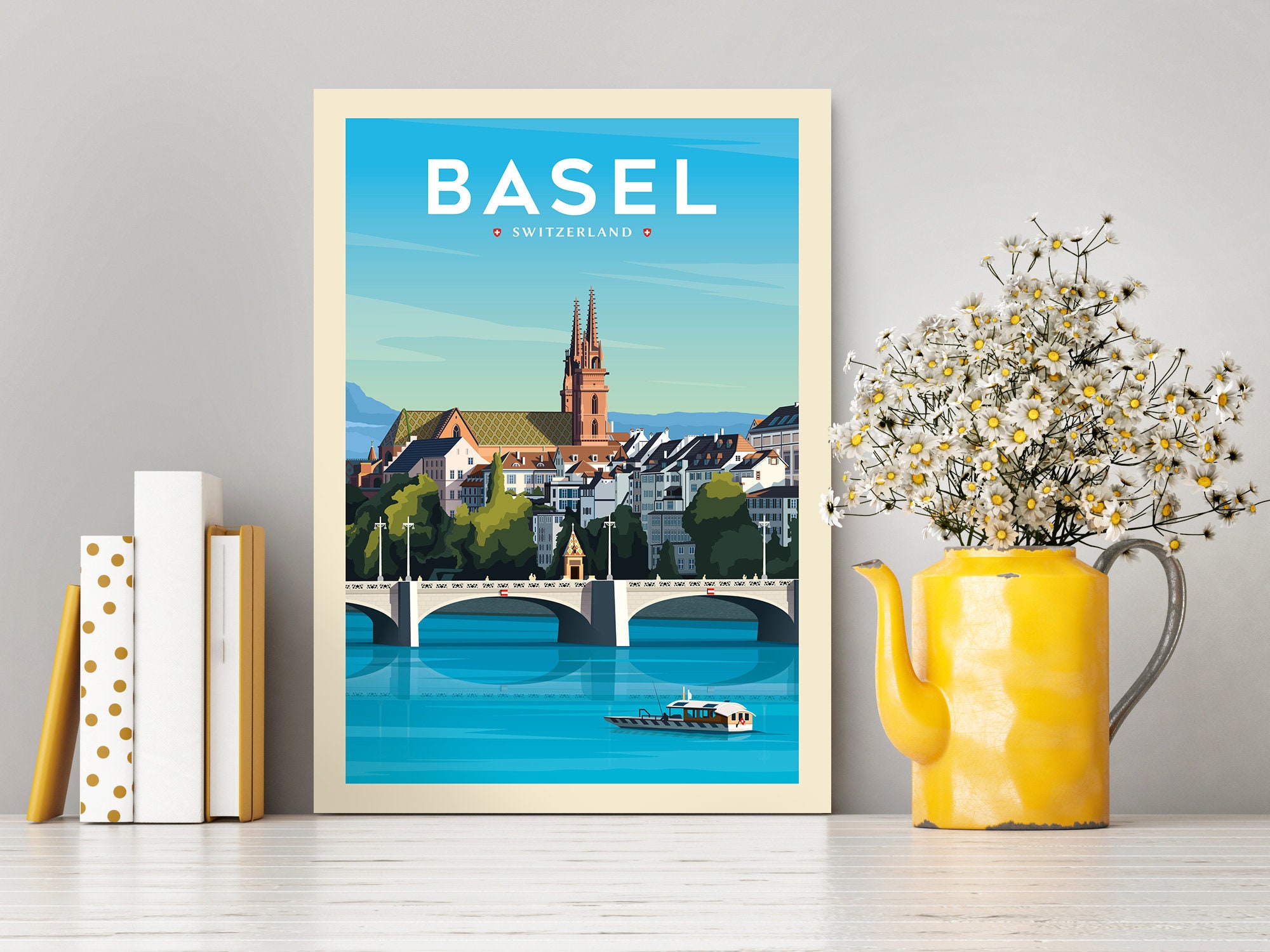 Basel Switzerland Travel Poster Print / Basel Vintage - Etsy