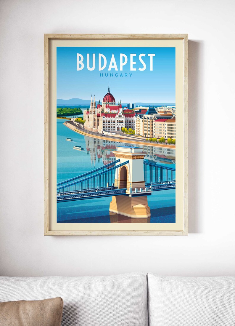 Budapest Hungary Travel Poster / Budapest Parliament - Etsy