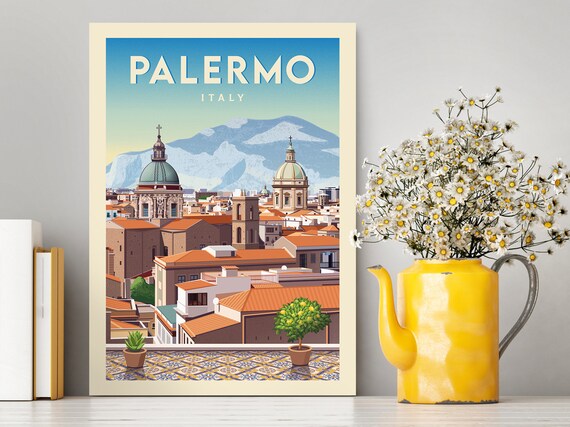 Palermo Sicily Italy Travel Poster / Palermo Italy Travel - Etsy