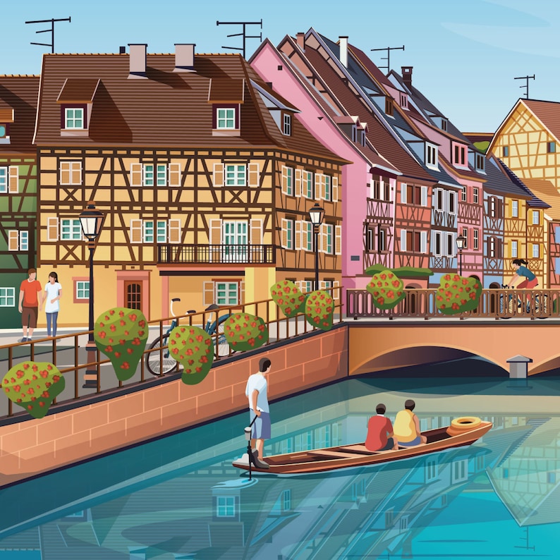 Colmar France Travel Poster / Colmar Illustration / Colmar - Etsy Canada