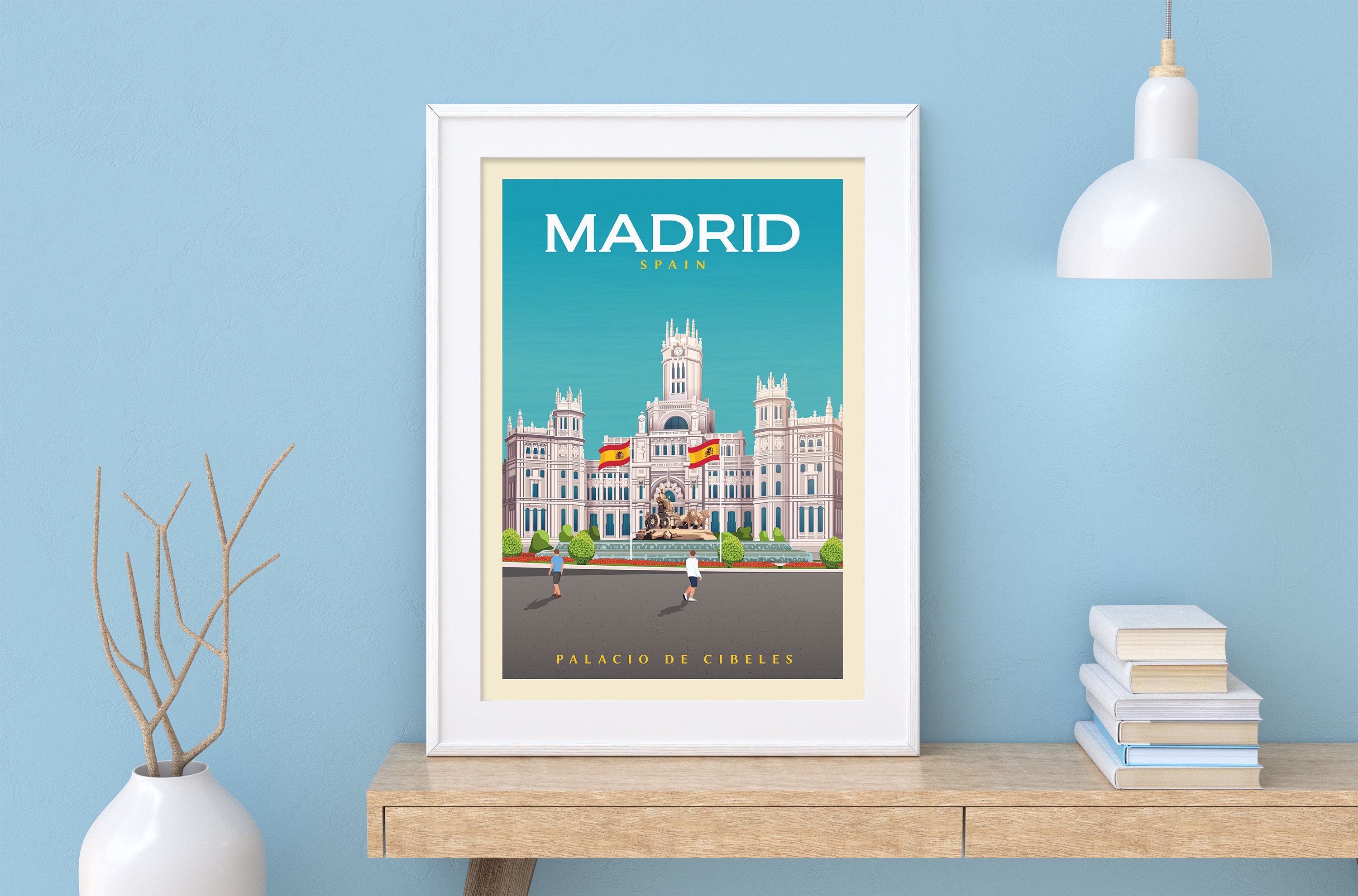 Madrid Spain Travel Poster / Madrid Illustration / Madrid - Etsy