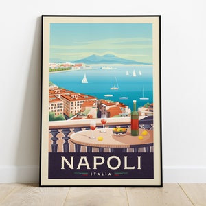 Napoli Italia Print | Naples Italy Illustration | Travel Gifts | Naples ...