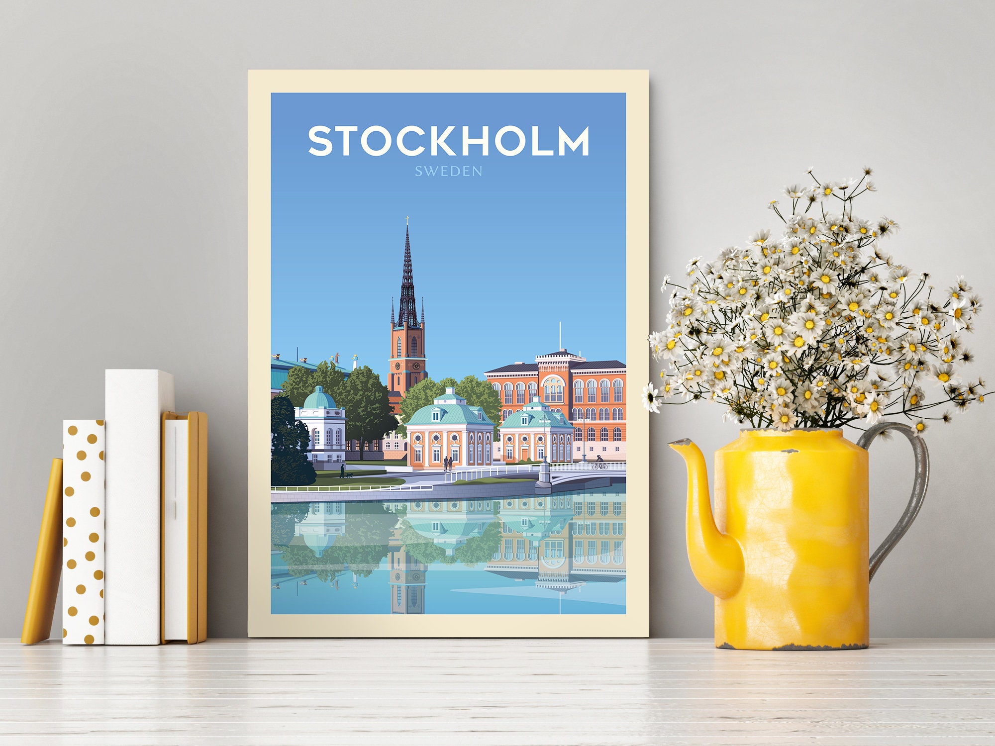 Stockholm Sweden Travel Poster / Stockholm Print / Stockholm - Etsy