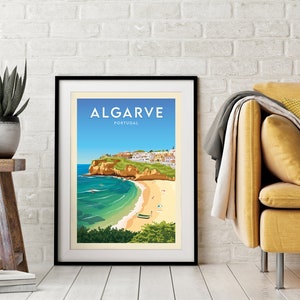 Algarve Portugal City Print / Algarve Travel Poster / Algarve ...