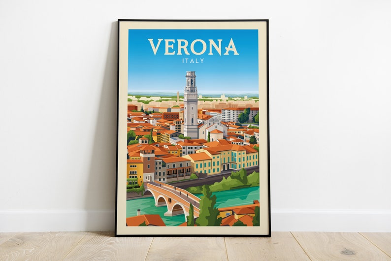 Verona Italy Travel Poster / Travel Gifts / Travel Poster / | Etsy