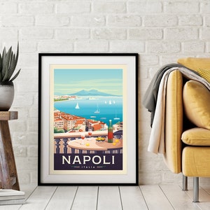 Napoli Italia Print | Naples Italy Illustration | Travel Gifts | Naples ...