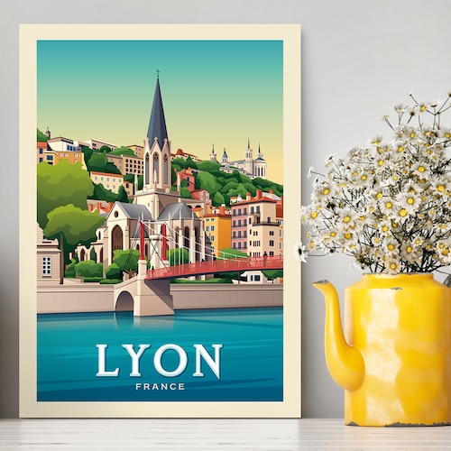 Paris France Travel Poster Print / Paris Vintage Illustration - Etsy