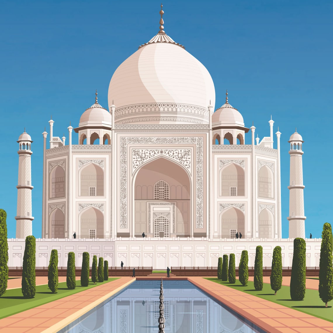 Taj Mahal India Travel Poster Print / Taj Mahal Vintage - Etsy