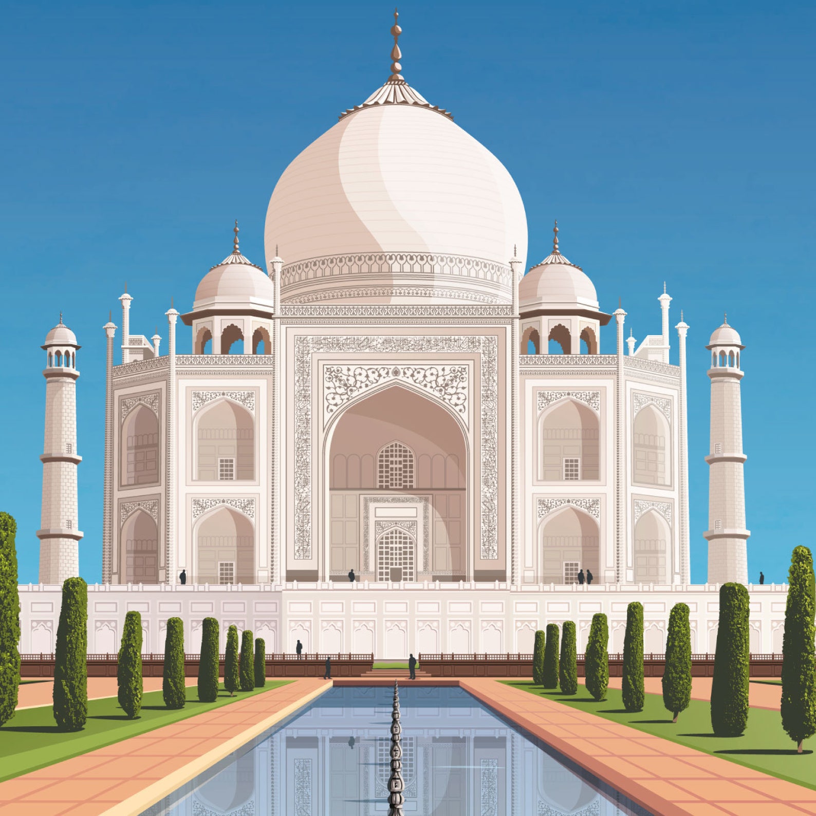 Taj Mahal India Art Poster Printed Wall Decor For | Etsy