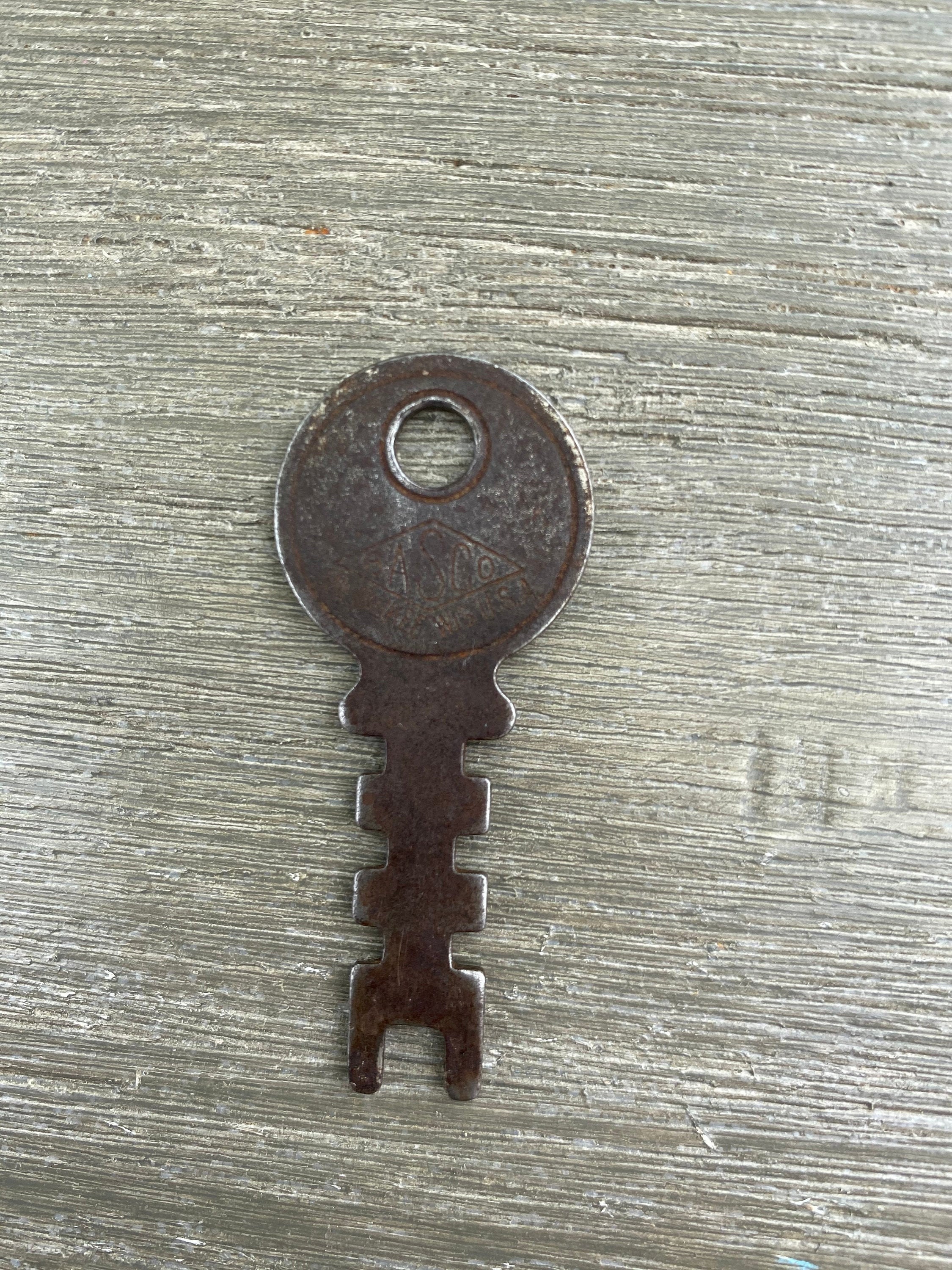 Antique BASCO Ignition Key, Antique Flat Steel Automotive Car Key ...
