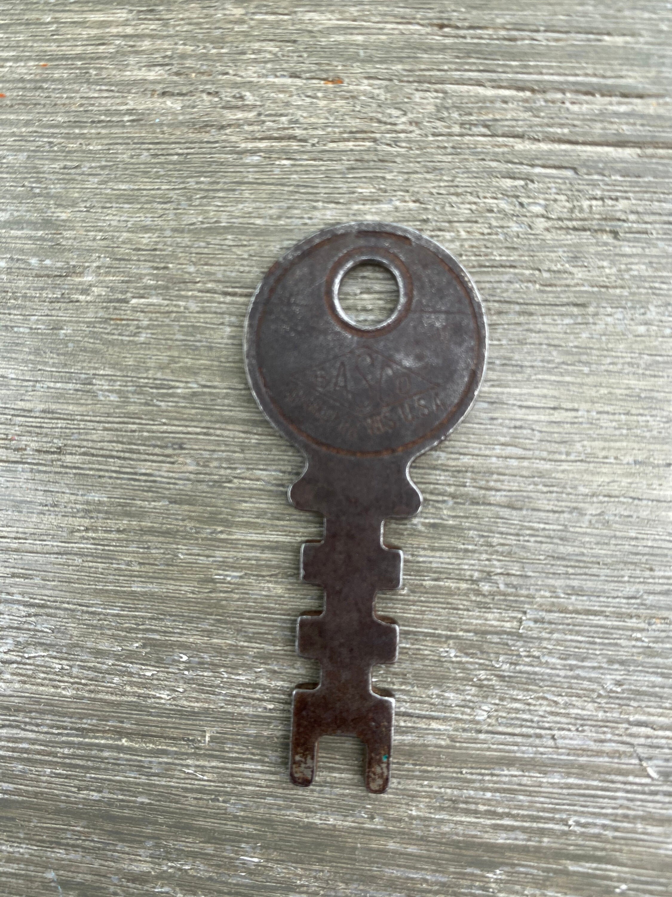 Antique BASCO Ignition Key, Antique Flat Steel Automotive Car Key ...