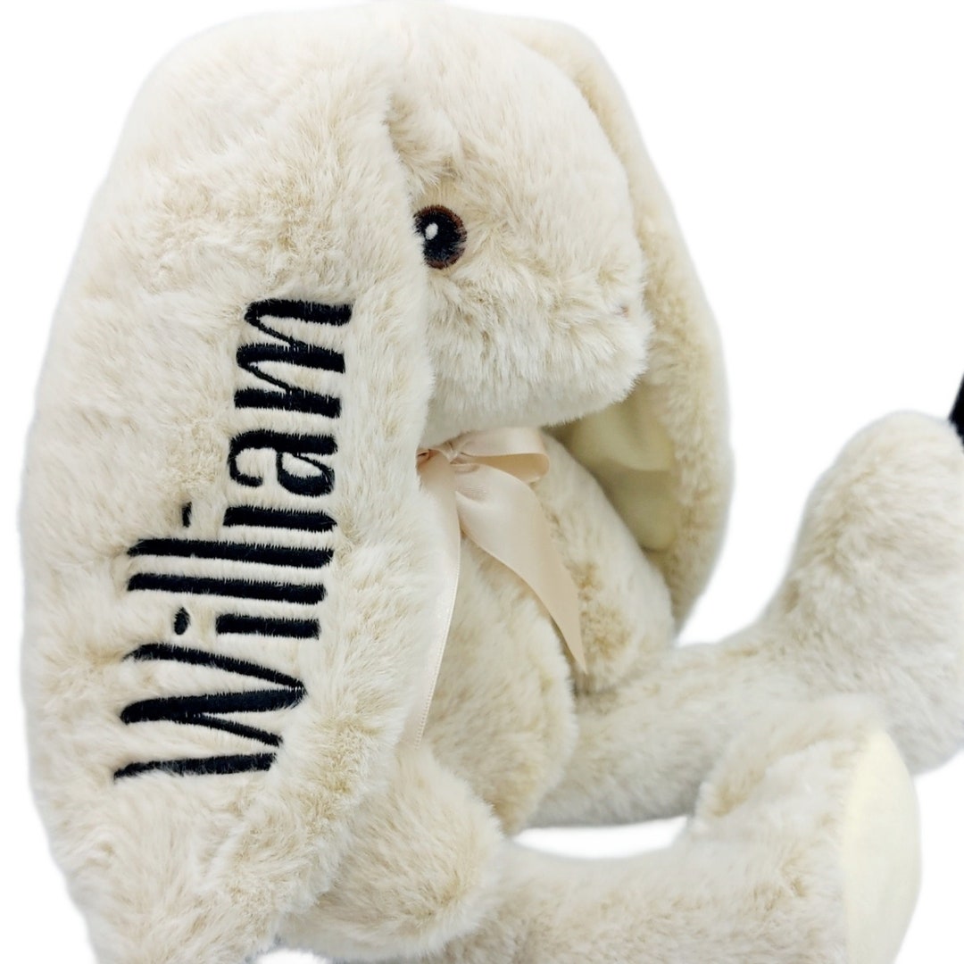 Personalized Stuffed Bunny – Custom Embroidered Plush Toy | Newborn ...