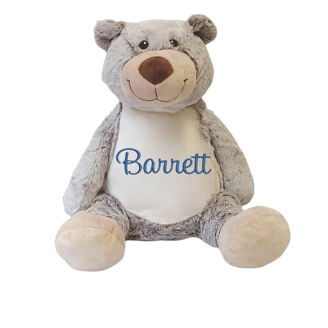 Personalized Stuffed Animal: Embroidered Plush Bear, Birth Stats Gift ...