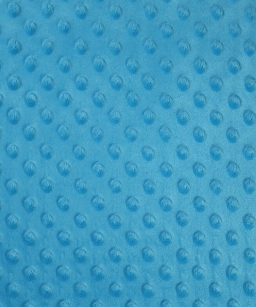 Blue Minky Fabric, Dot Minky in Aqua Blue, Minky Fleece Fabric, Fabric ...