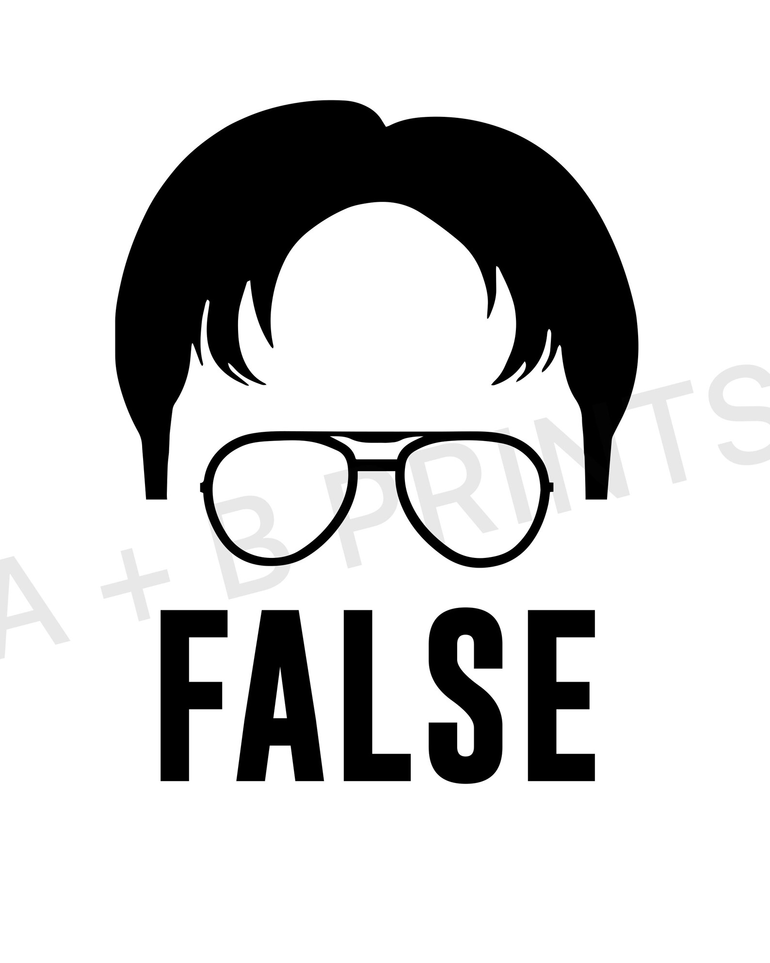 The Office Digital Print - FALSE - Dwight Schrute - Etsy
