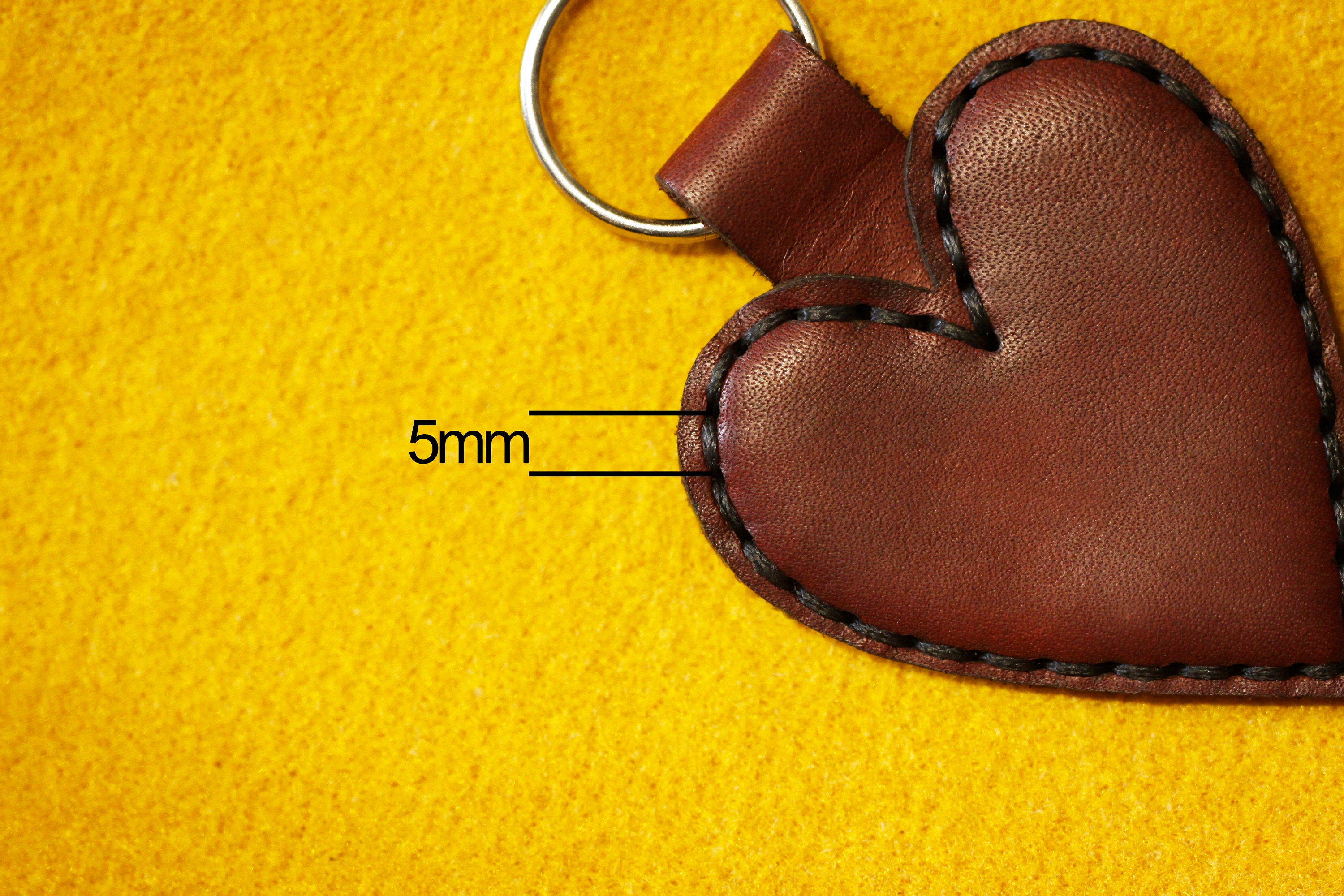 PDF Pattern Leather Heart-shaped Keychain, Keychain Pattern, Keychain ...