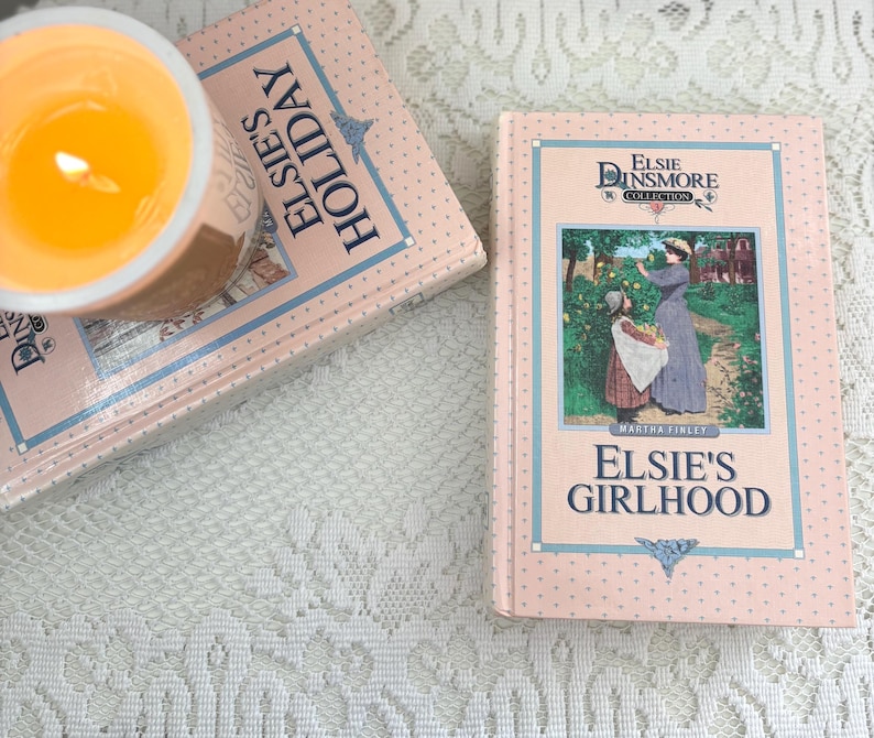 Vintage Elsie Dinsmore Books • Pink Pastel Cottagecore Shelf Styling - Etsy