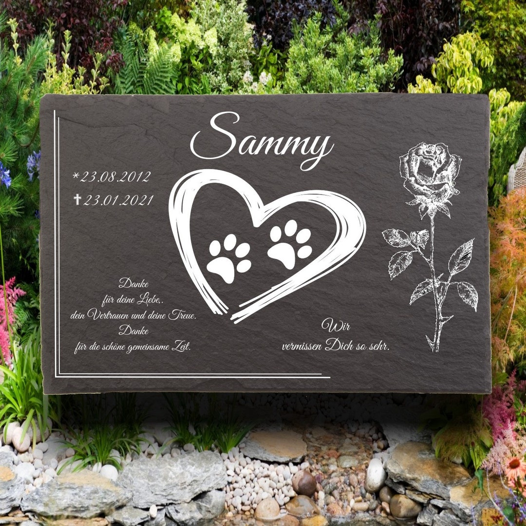 Animal Tombstone Paws, Tombstones for Animals, Memorial Plaque Made of ...