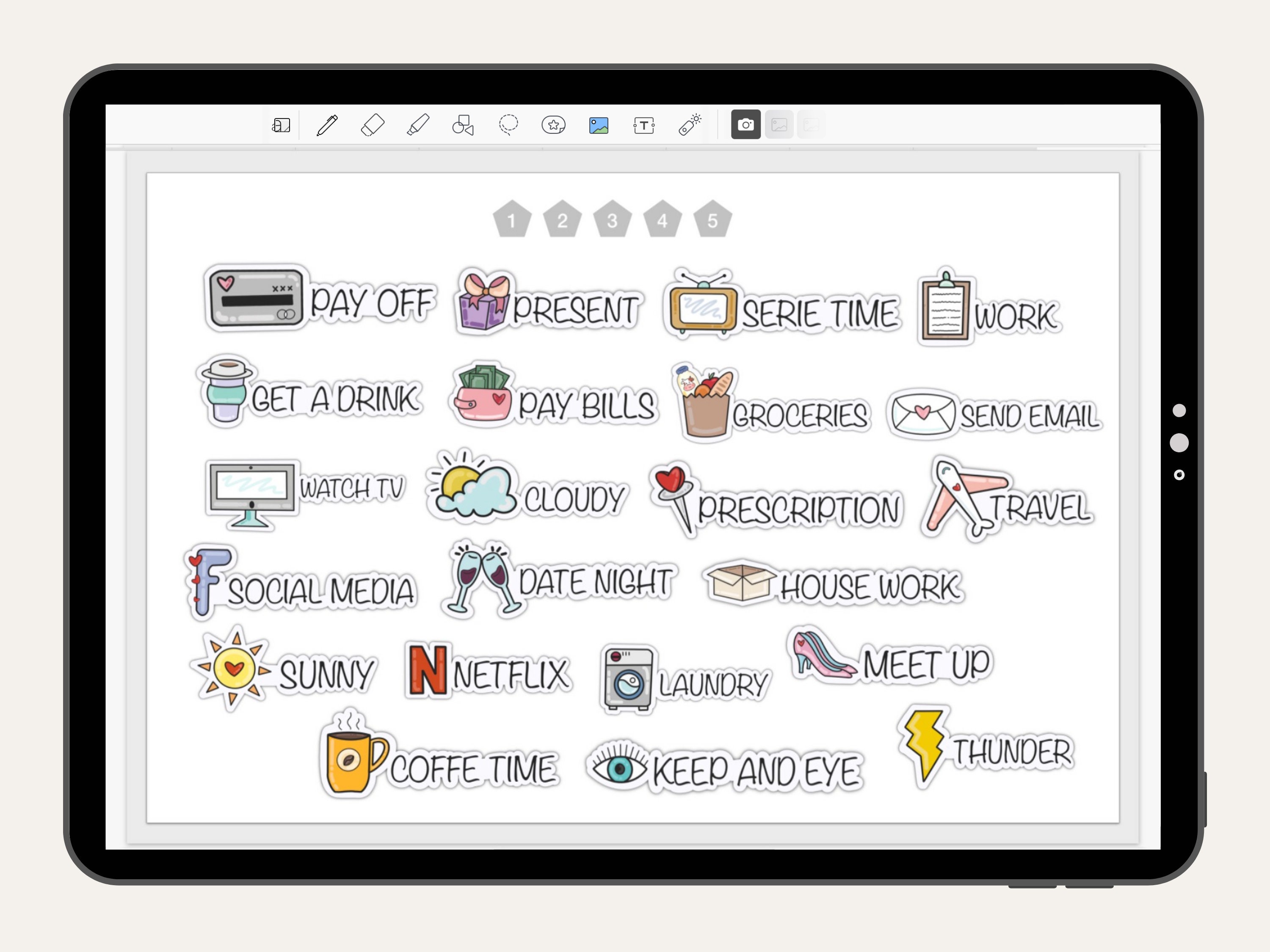 Everyday Digital Stickers for Goodnotes Everyday Stickers - Etsy