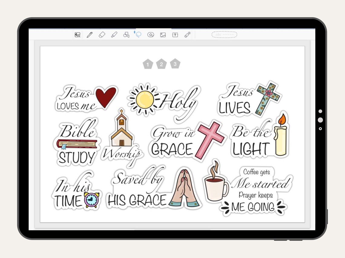 Bible Journaling Sticker Goodnotes, Digital Faith Icons, Faith Quotes ...