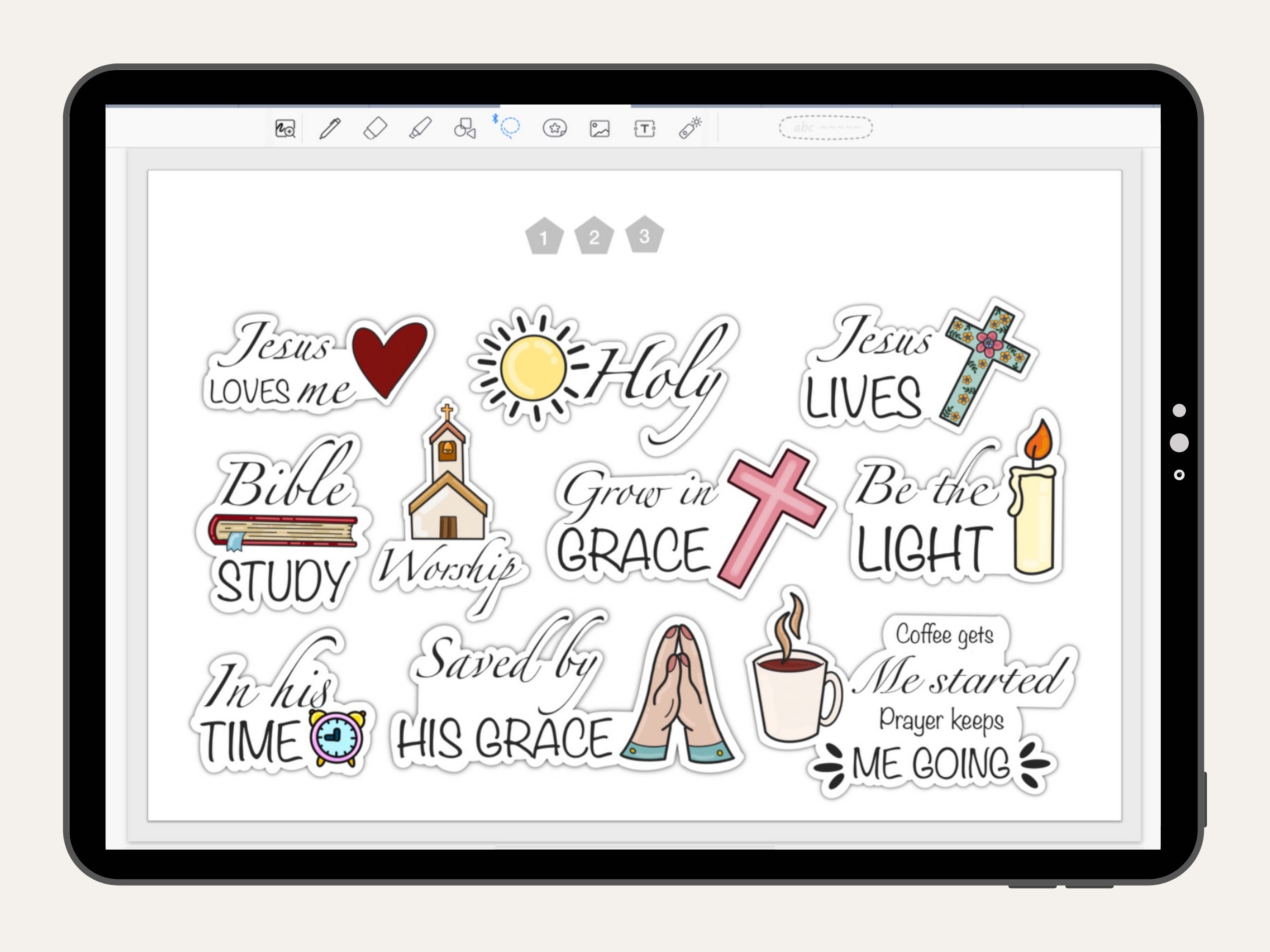 Bible Journaling Sticker Goodnotes, Digital Faith Icons, Faith Quotes ...