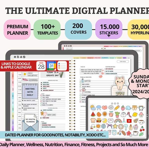 Finance Digital Planner Stickers for Goodnotes, Budget Stickers for ...